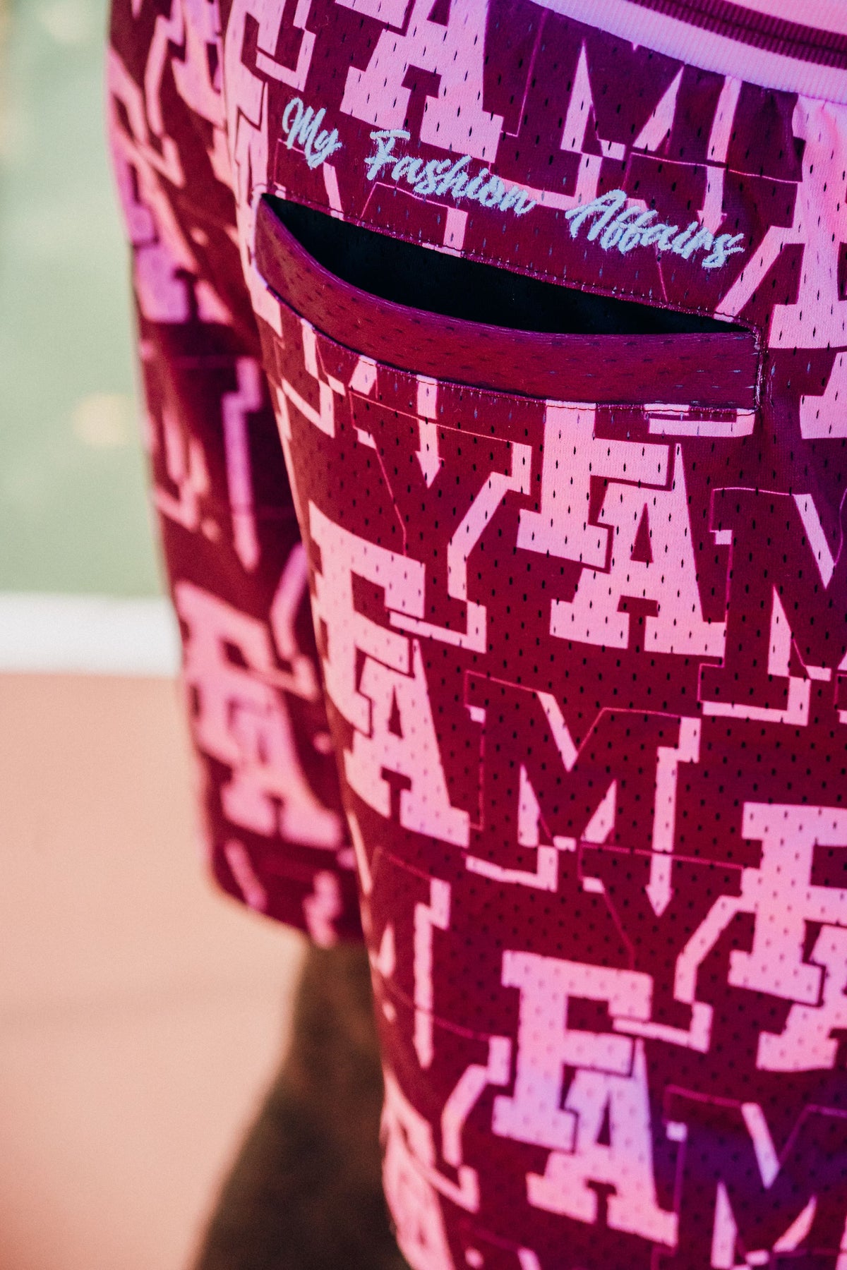 Burgundy/Pink MYFA Daddy Dukes with Pink Logo (UNISEX) – My Fashion Affairs